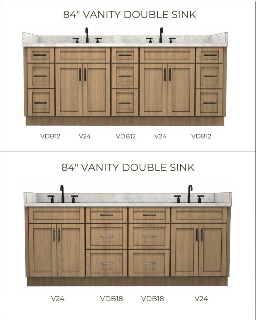 Vanities sizes - Wholesale cabinets inc san diego